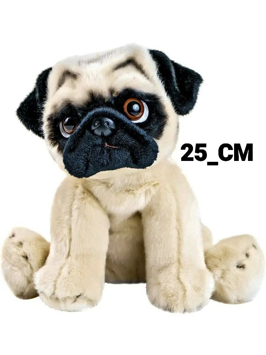 Мягкая игрушка Собака Мопс Мачо 25см