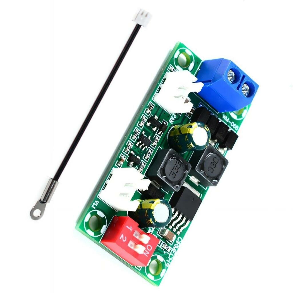 Регулятор скорости вентилятора с датчиком температуры, 12V - B