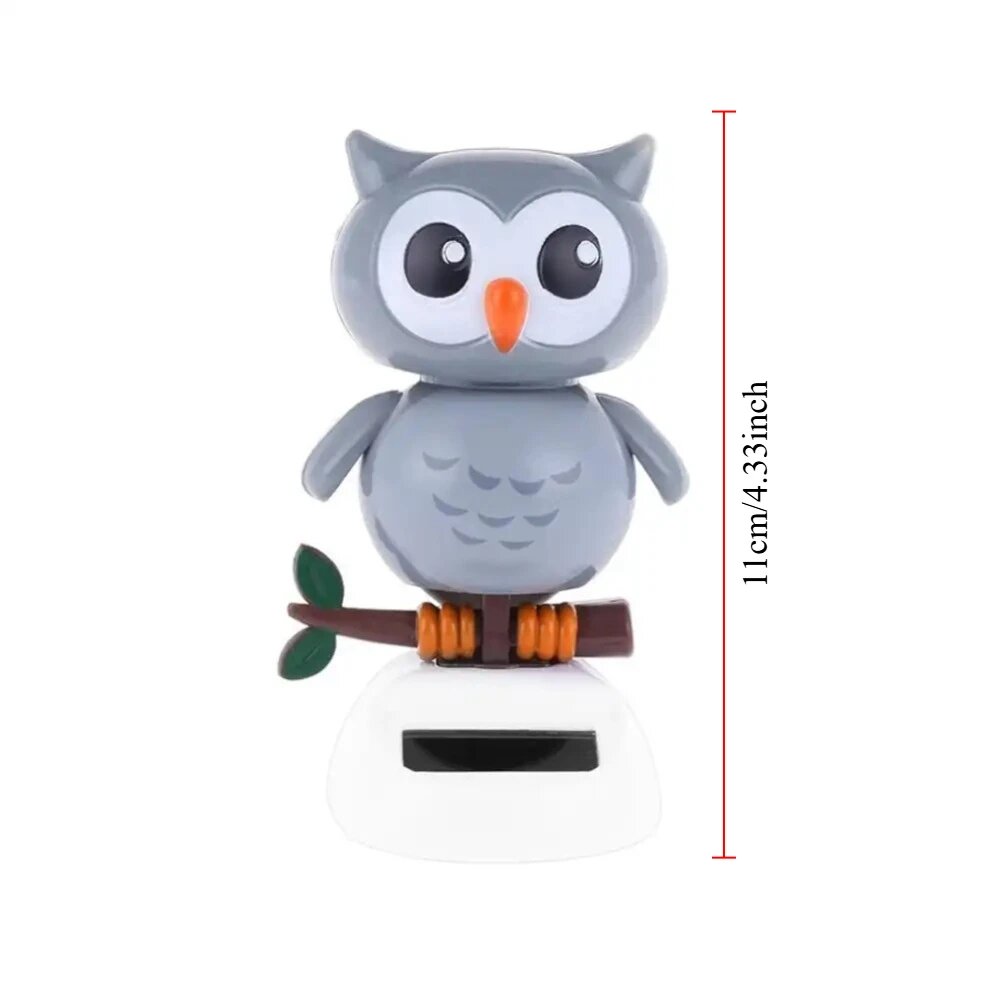 Солнечная танцующая сова, украшение в авто, 11см, Grey Owl-1Pc