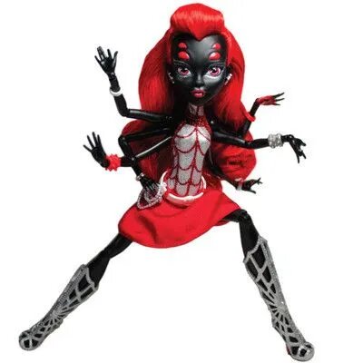 Кукла Monster High Вайдона Спайдер Вебарелла, 27 см, Красный, Черный — фото 1