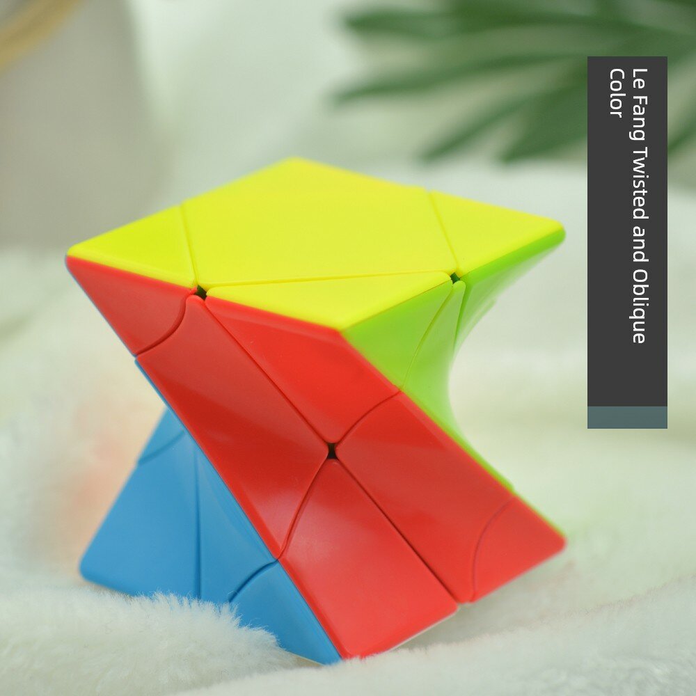 LeFang Twisted Skewb головоломка с цветным анодированным покрытием, 3x3 стиль для детей