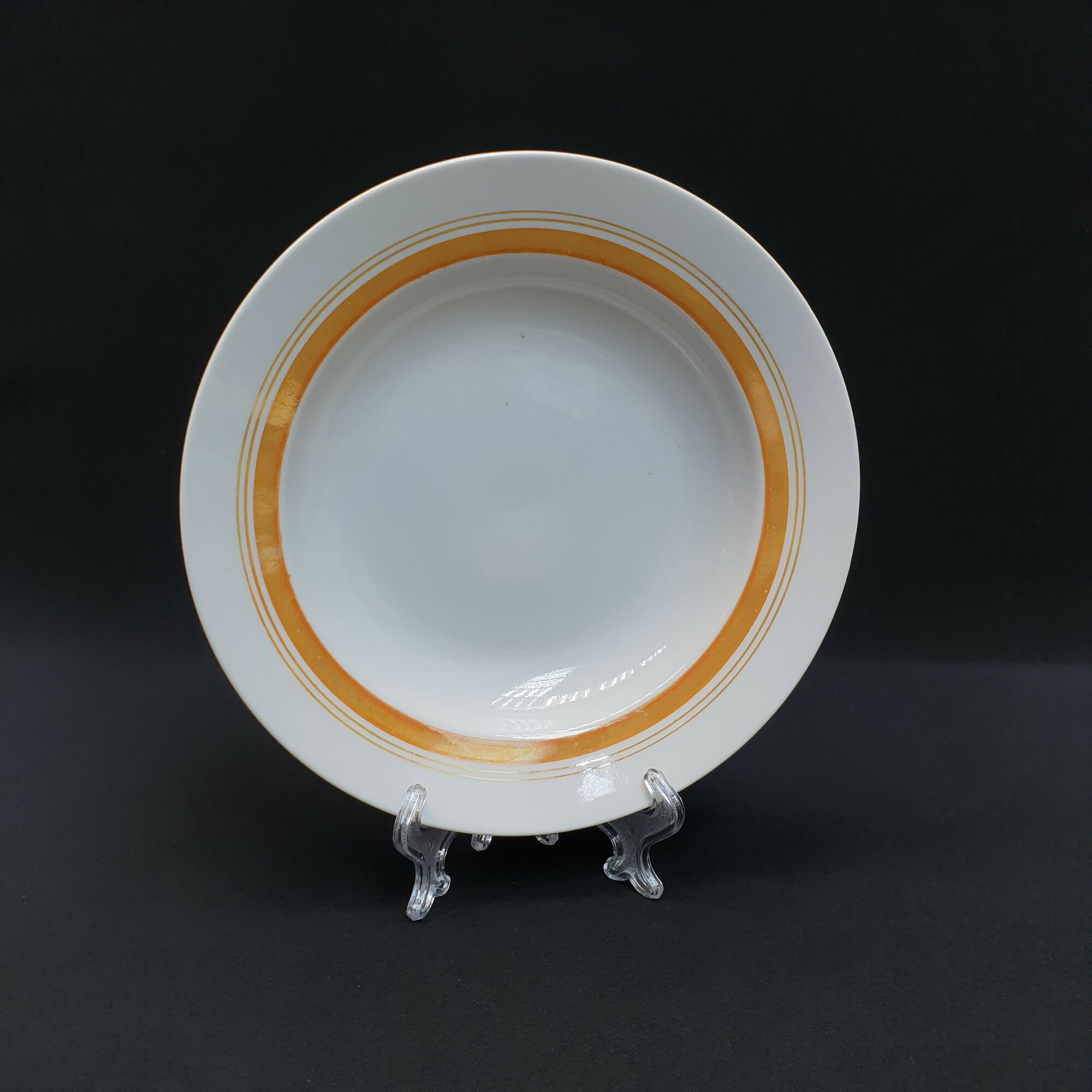 Винтажная суповая тарелка Дулево, фарфор 19 см, СССР