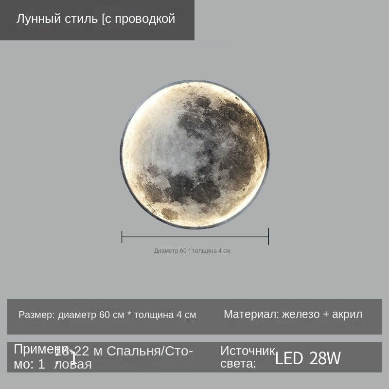 Настенный светильник Луна/Земля с дистанционным управлением