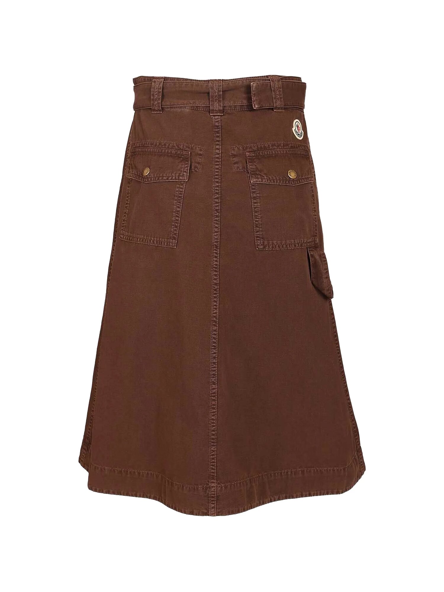 Юбка Moncler Midi buttoned skirt, размер 40, коричневый — фото 1