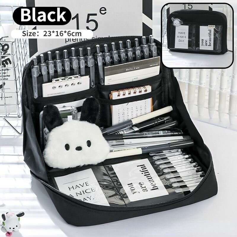 Пенал школьный для девочек большой емкости из 12 слоев