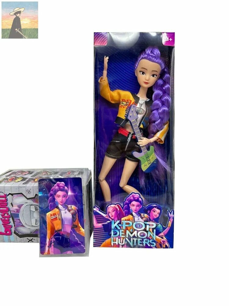 Игрушка Кукла K-POP Huntrix Анимированная 11.5 дюймов 12 Артикуляций С Радуговыми огнями и Темной Песней