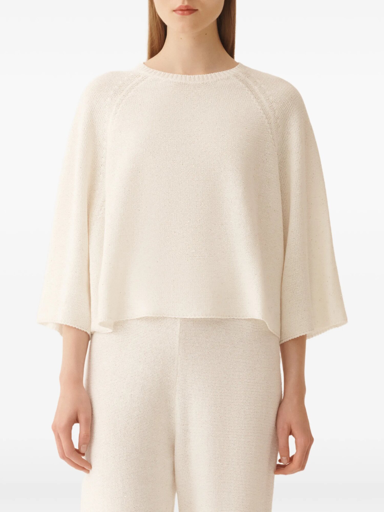 Накидка FABIANA FILIPPI Crew-neck sequined cape sweater, размер L, разноцветный — фото 1