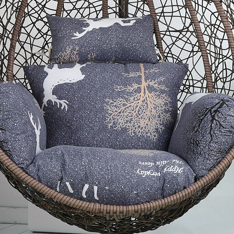 Съемная и моющаяся подушка для кресла-качалки, подушка для одноместного подвесного кресла из ротанга, новая одноместная подушка, кресло-качалка, кресло-гнездо, подходит для всех сезонов.