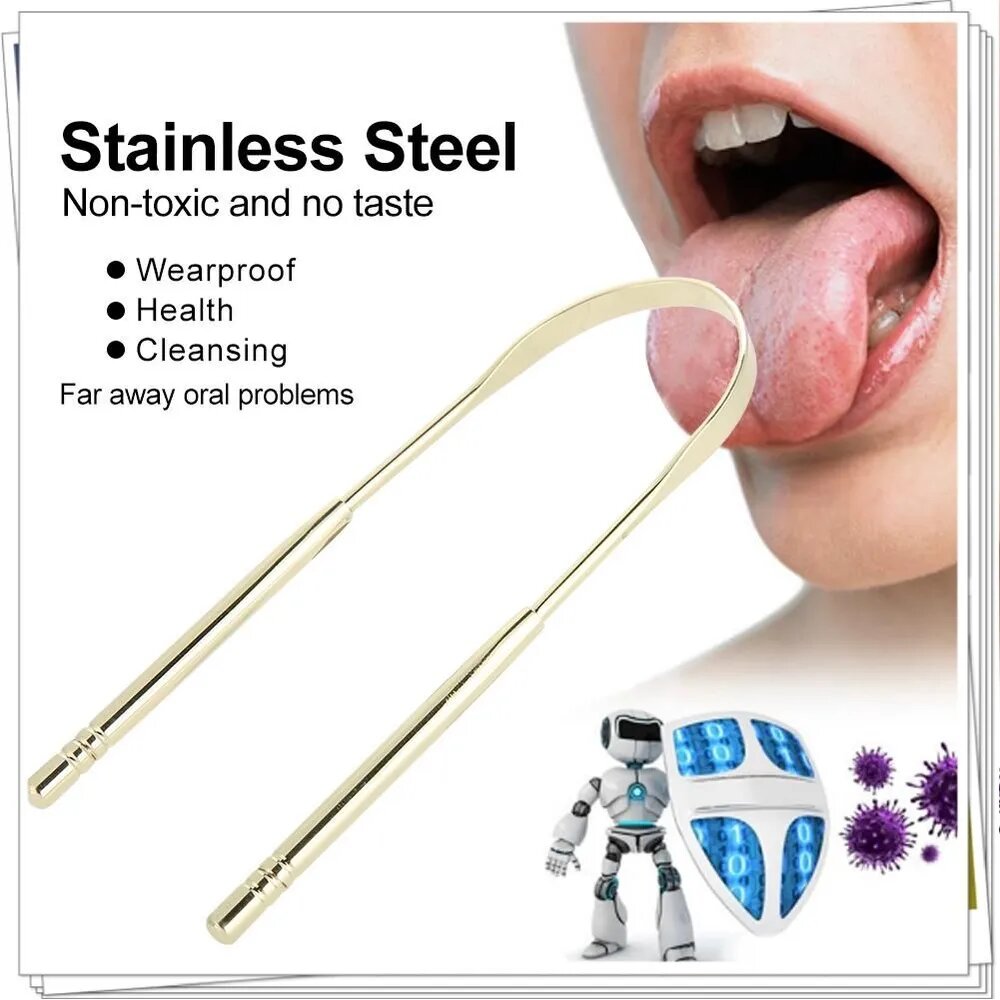 Чистка языка, Эргономичный дизайн, для ухода за полостью рта