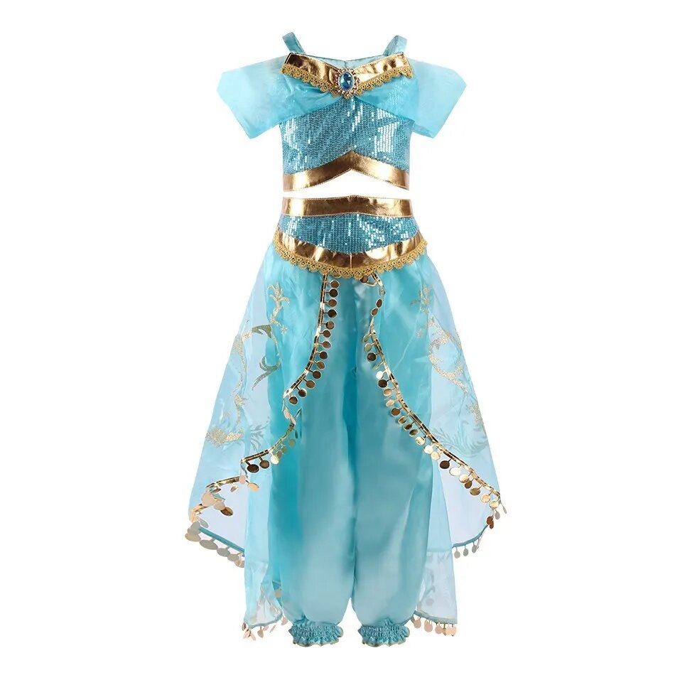 Платье Jasmine бирюзовое для девочки 6T