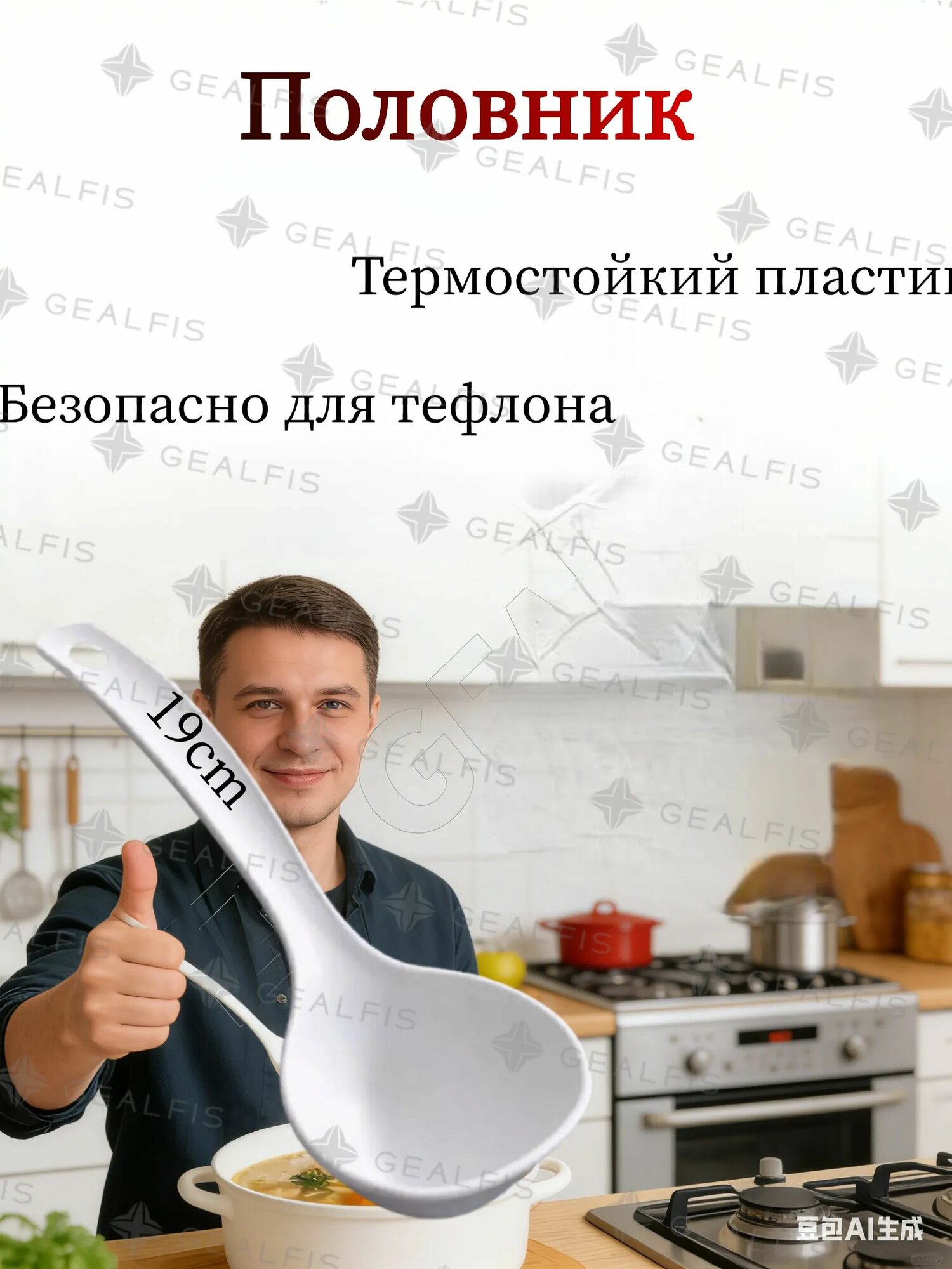 Компактный половник 19 см для офиса и путешествий, портативная поварешка для ланч-боксов и мини-мультиварок, дорожный черпак пластиковый для командировок и дачи, легкая ложка в машину и рюкзак