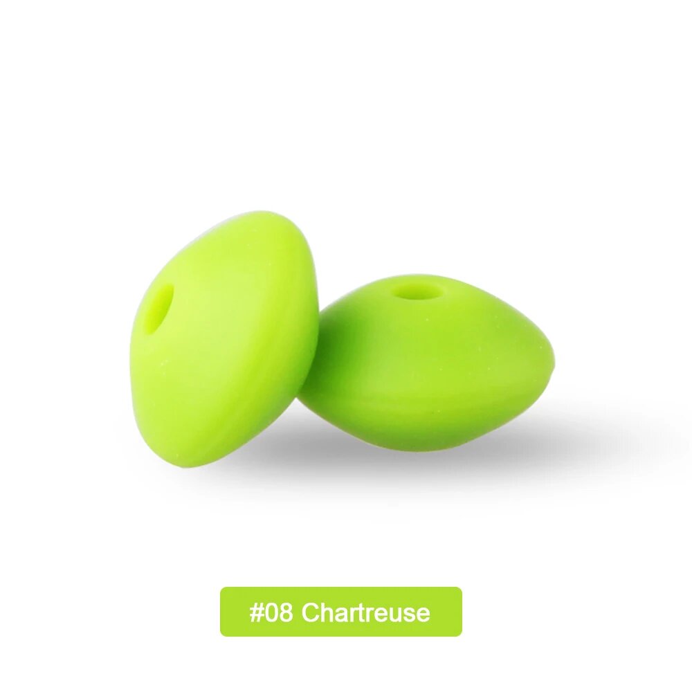 Силиконовые бусины Chartreuse, 100шт