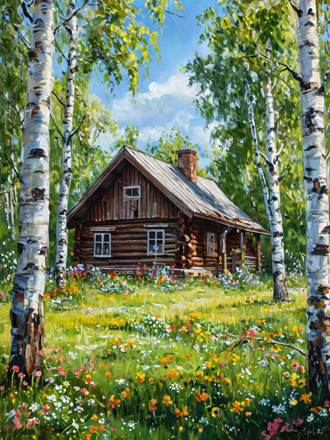 Картина на стену для интерьера "Весна" 40х50 см, холст на подрамнике, ArtInter