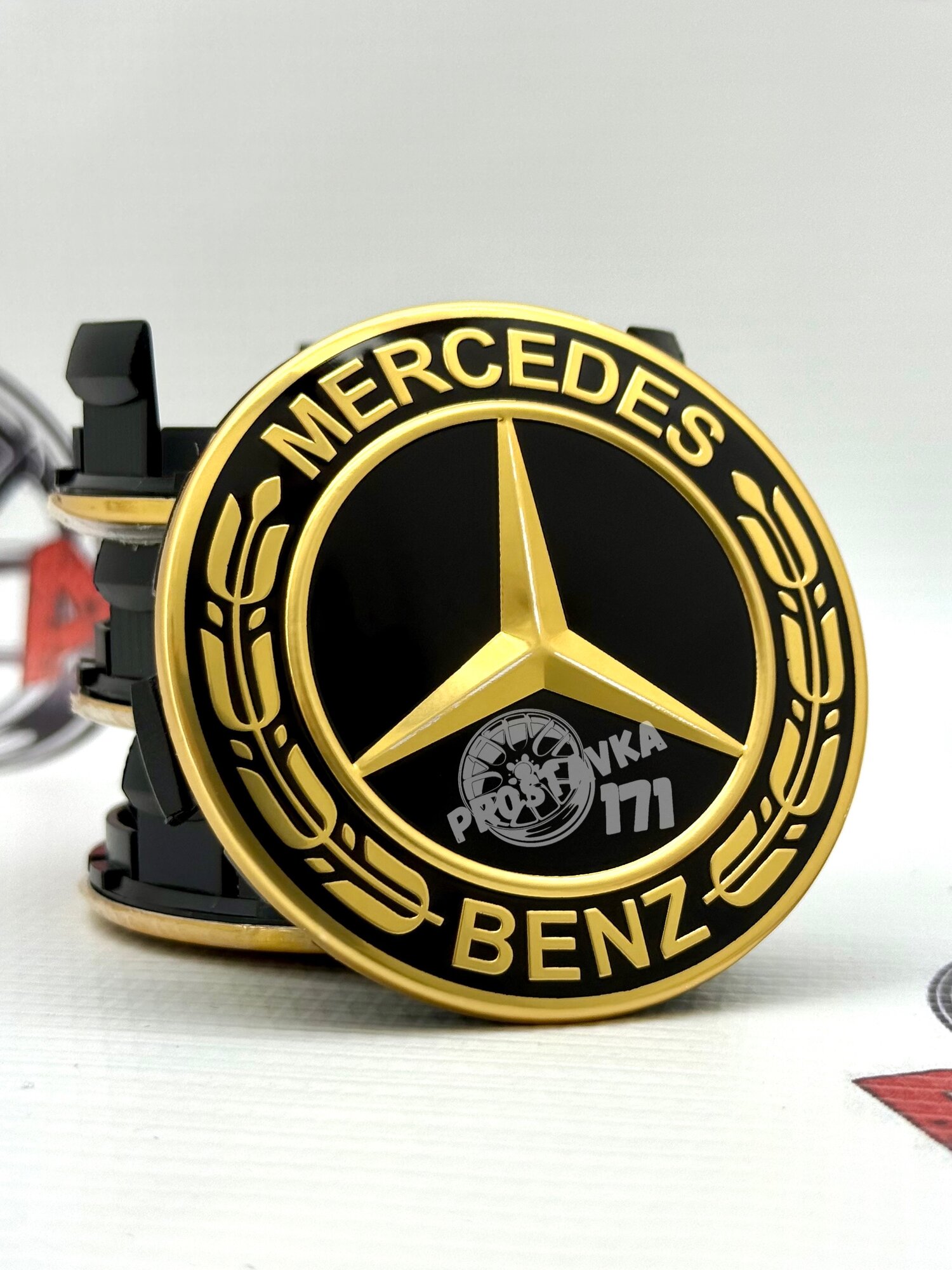 1шт Mercedes Benz 74/70/17 (BL/Gold) AL ZGS-003 колпачки