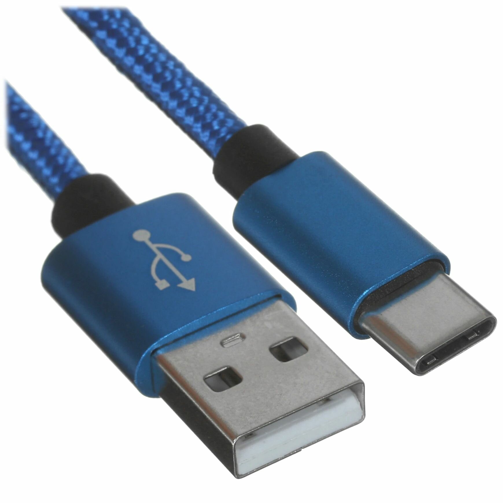Кабель круглый DEXP USB Type-C - USB 2.0 Type-A синий 1 м