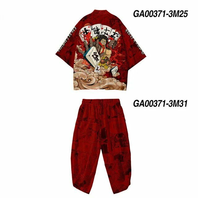 Nifineo японское кимоно кардиган мужской женский Красный, 5XL, hftz-264