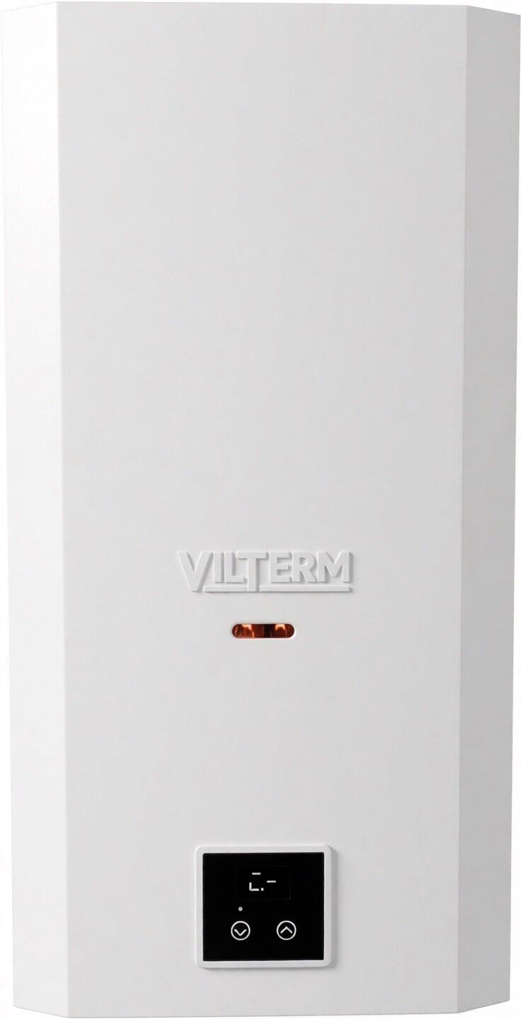 Газовая колонка VilTerm Е11, электронная модуляция, серебристая