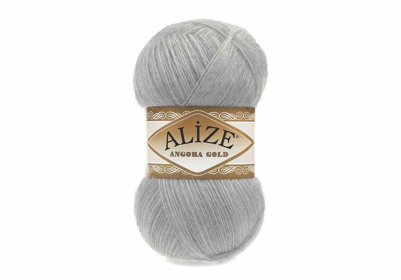 Пряжа для вязания Angora Gold Alize 3 мотка (550 м, 100 гр), цвет 21 морской кристалл