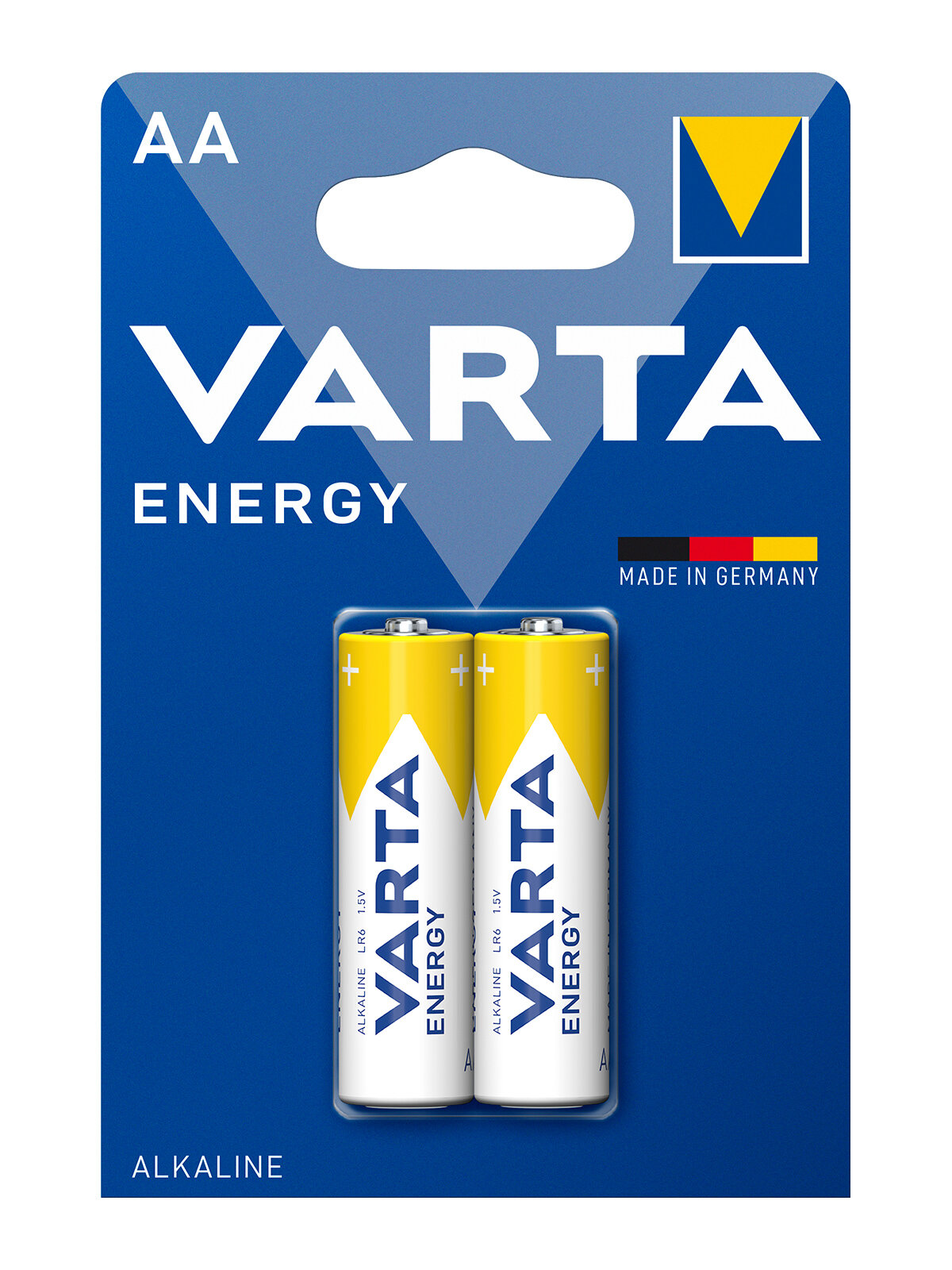 Батарейки щелочные АА Varta Energy LR06 пальчиковые блистер 2 штуки