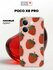 Силиконовый чехол на Poco X8 Pro / Поко X8 Про с принтом Вышивка с клубникой