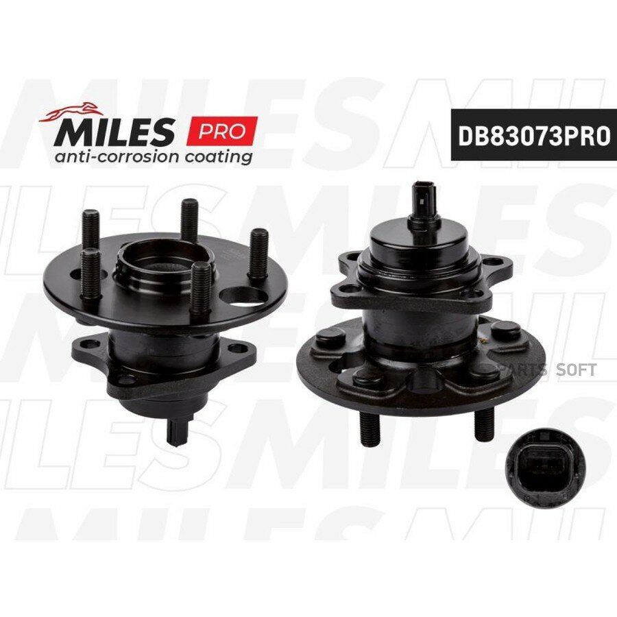 MILES DB83073PRO Ступица с подшипником задняя TOYOTA AURIS I/COROLLA X 07- (+ ABS) ()