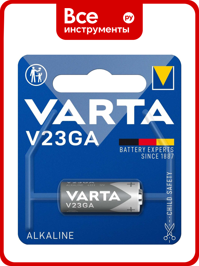 Батарейка VARTA LR23/A23/MN21 BL1 Alkaline 12V 04223101401 4008496261628 щелочная батарея для портативных устройств
