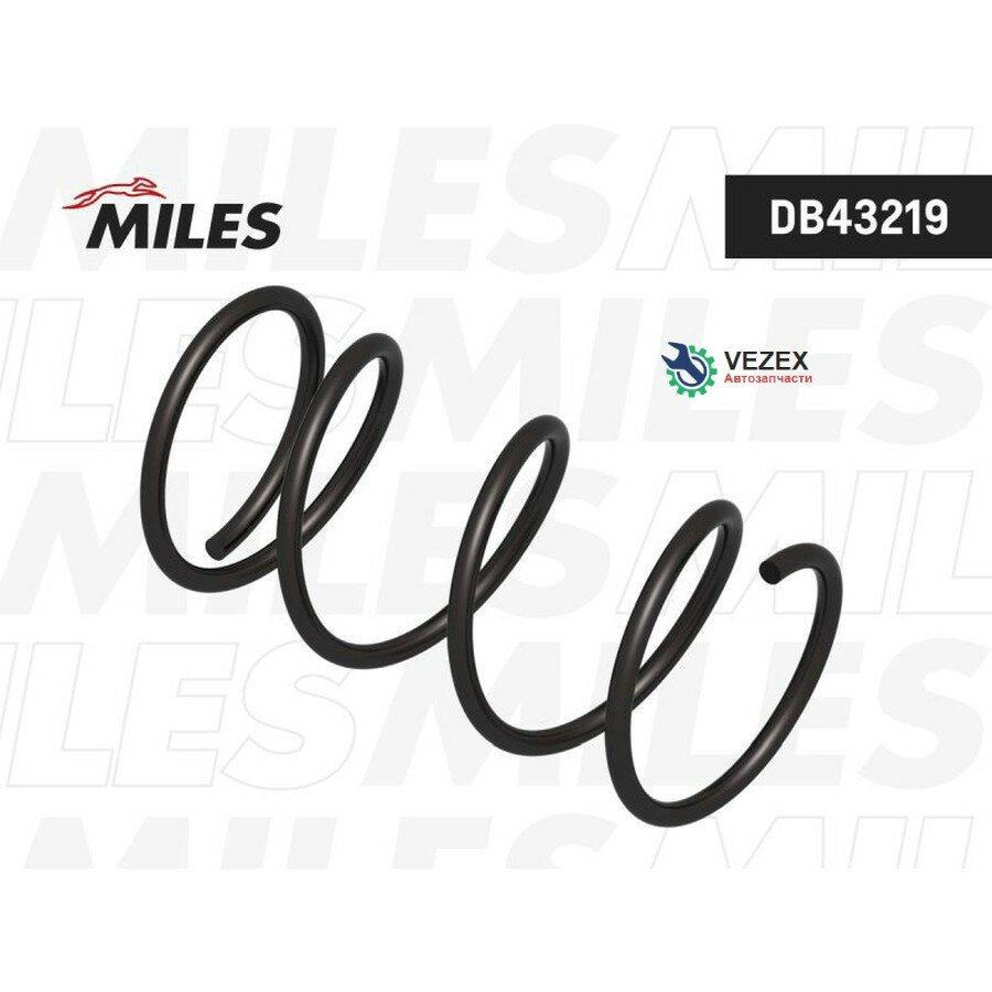 MILES DB43219 Пружина передней подвески TOYOTA COROLLA 11# 5AFE,4EFE 95-00/2C MTM 9597, Corolla 4AF (OBK C4T12961) (KYB RK 3801) DB43219 2шт