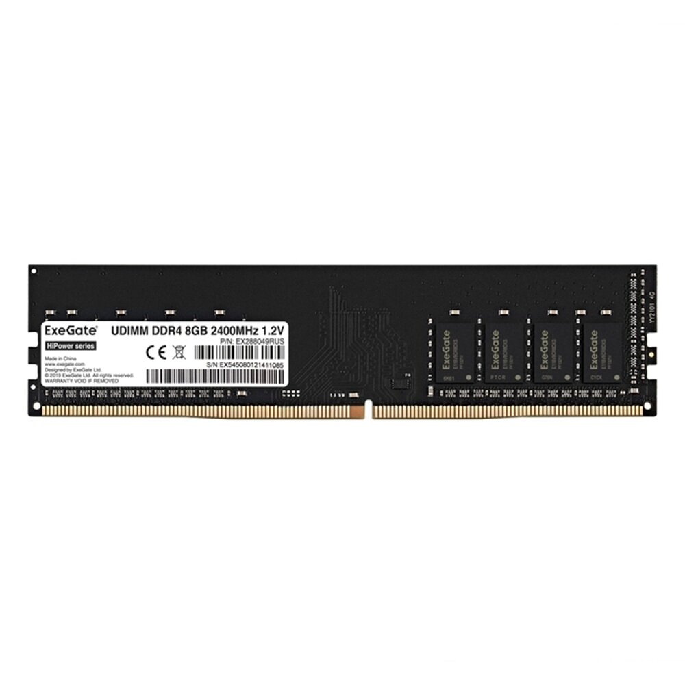 Оперативная память ExeGate HiPower EX288049RUS (PC4-19200) DDR4 8GB 2400MHz DIMM