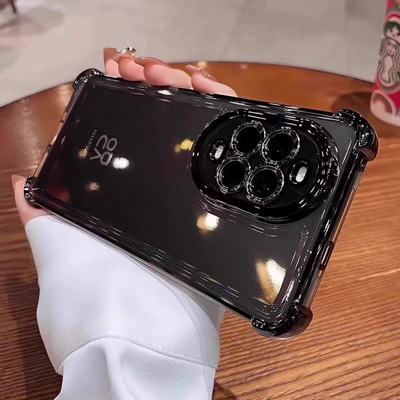 Защитный чехол для Huawei nova 5 Pro с амортизирующими углами и защитой экрана — Графитовый черный
