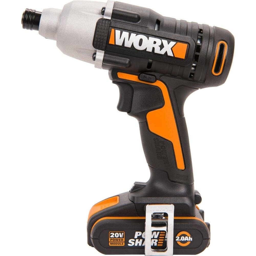WORX Impact Винтоверт ударный аккумуляторный 20В 1х2Ач кейс WX291