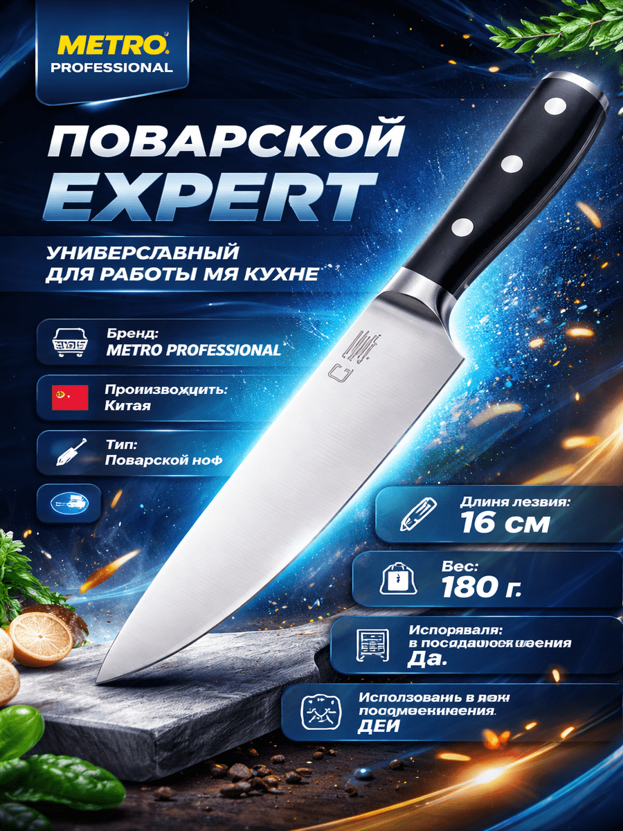 METRO PROFESSIONAL Нож поварской Expert, 16см