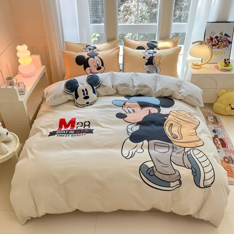 Новый комплект детского постельного белья Herrani Home Textiles из чистого хлопка с мультяшным принтом, 100% хлопок,
