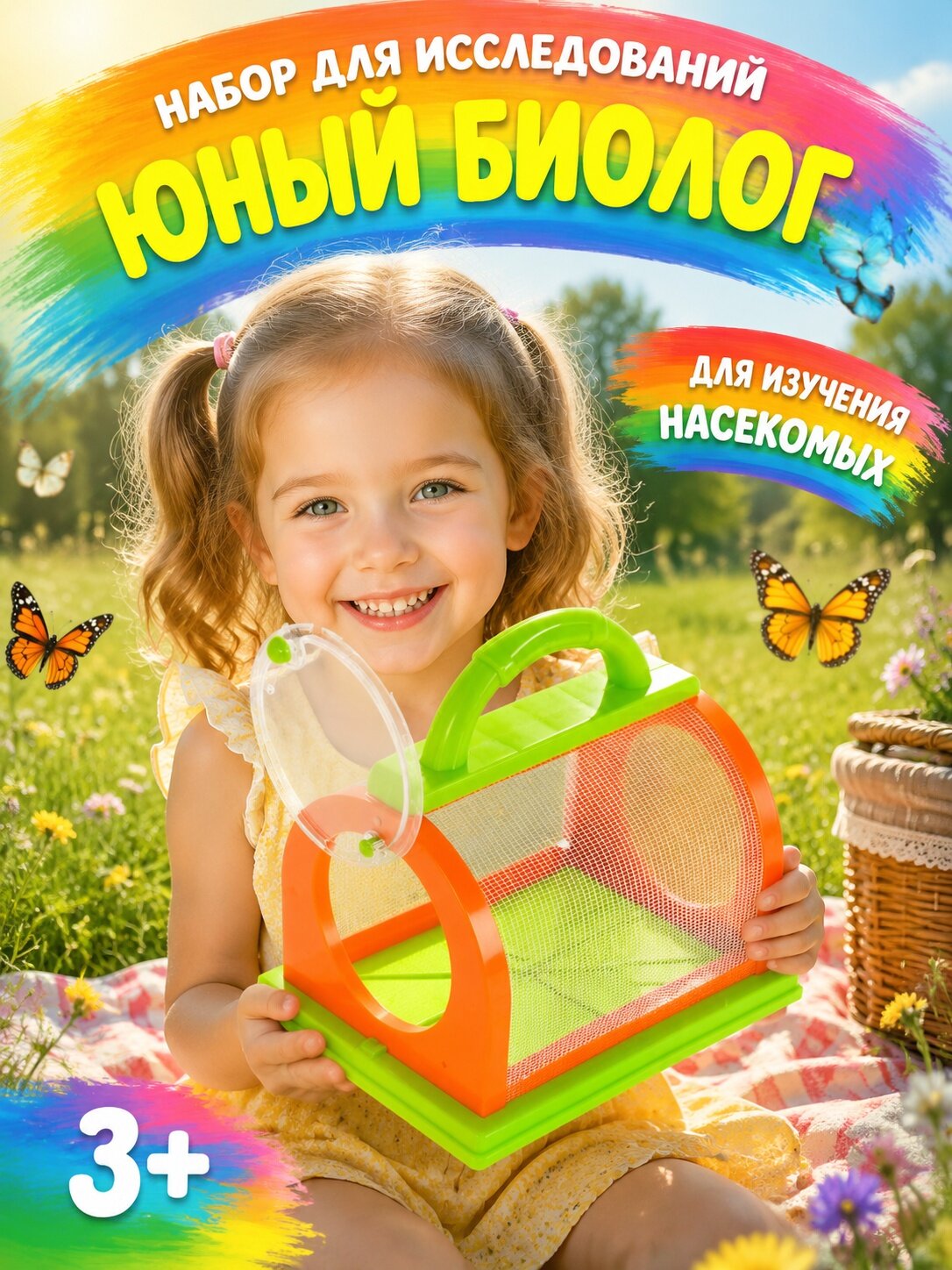 Сима-Ленд Набор для исследований «Юный биолог», для ловли насекомых, цвета микс