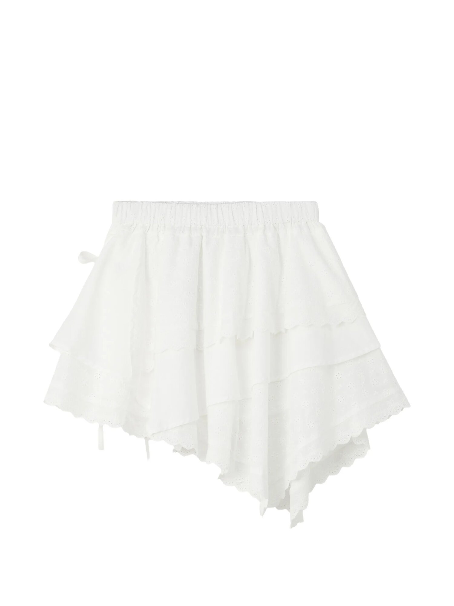 Юбка B+ab Tiered broderie-anglaise cotton mini skirt