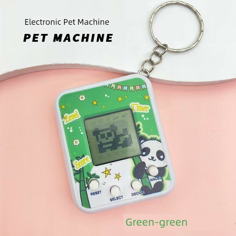 Портативная электронная игра-питомец в стиле Tamagotchi с изумрудно-зеленым цветом для детей