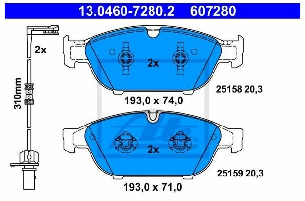 Колодки тормозные AUDI A6/A7/A8 12-/10- передн.