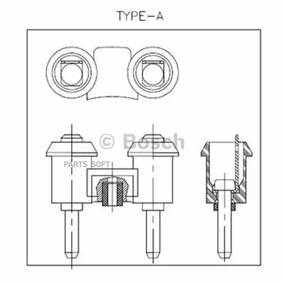 Сигнал звуковой электрический 12V от официального дистрибьютора, BOSCH, артикул 0986320132