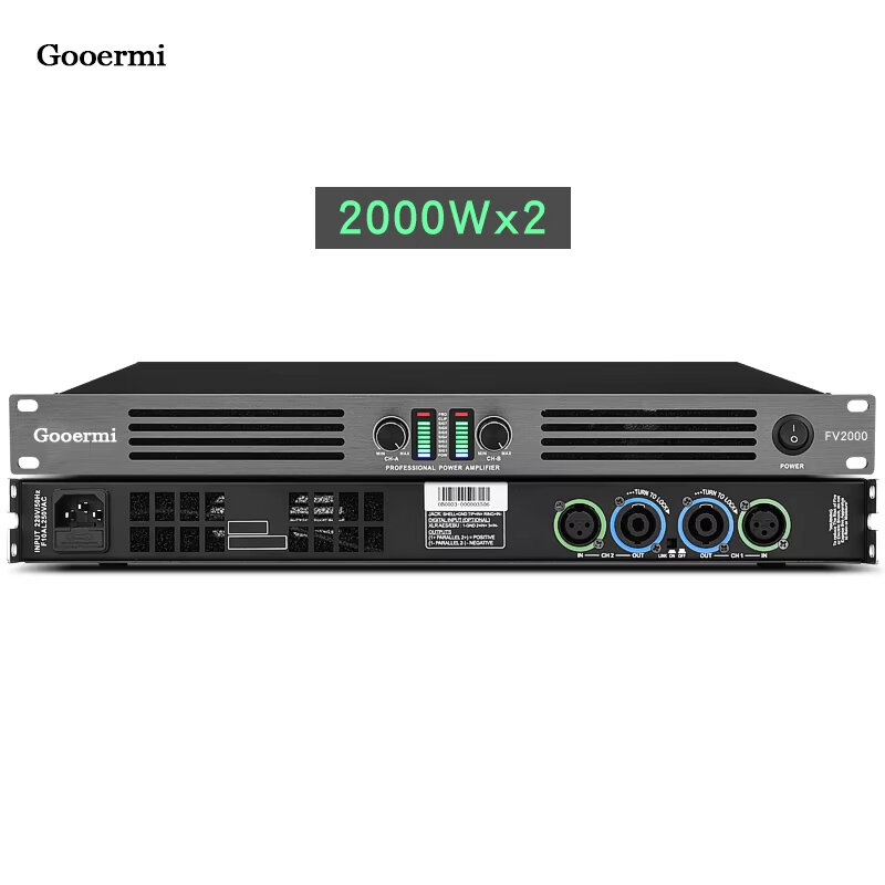 FV2000 серый цифровой усилитель, 2 канала, 1300 Вт, для линейных колонок и мероприятий