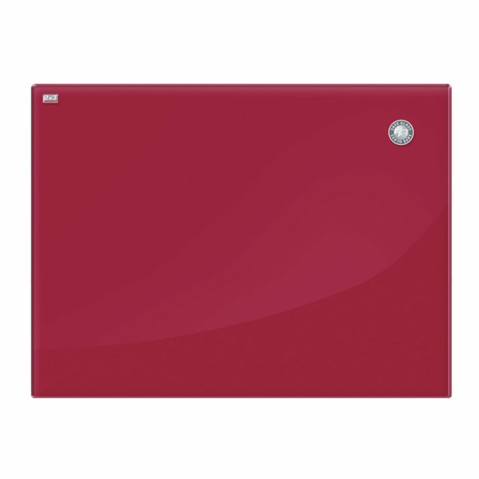 Доска магнитно-маркерная стеклянная 60x80 см, красная, 2х3 OFFICE, (Польша), TSZ86 R, 236540