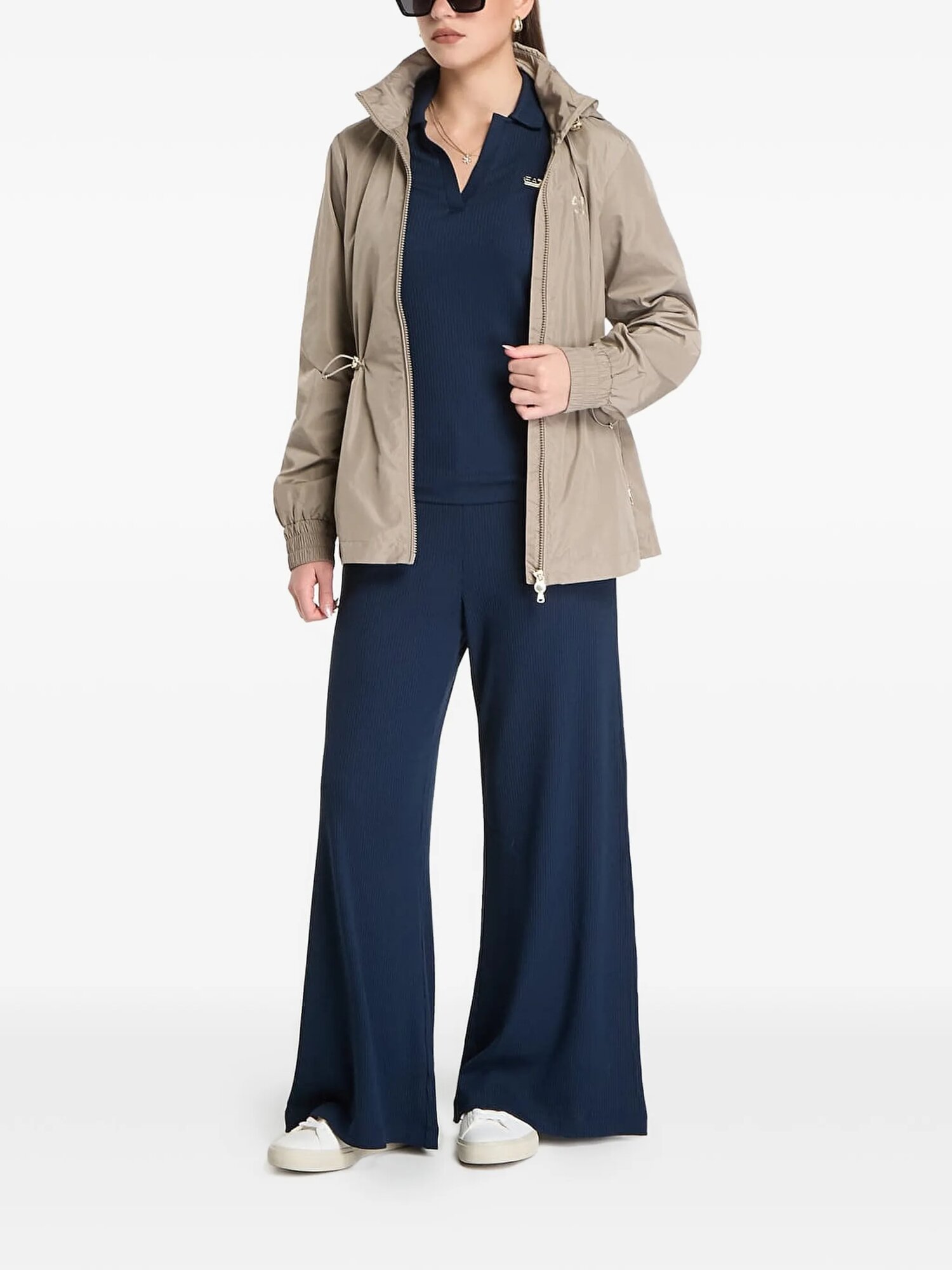 Куртка EA7 EMPORIO ARMANI Drawstring-waist hooded jacket, размер 42 — фото 1