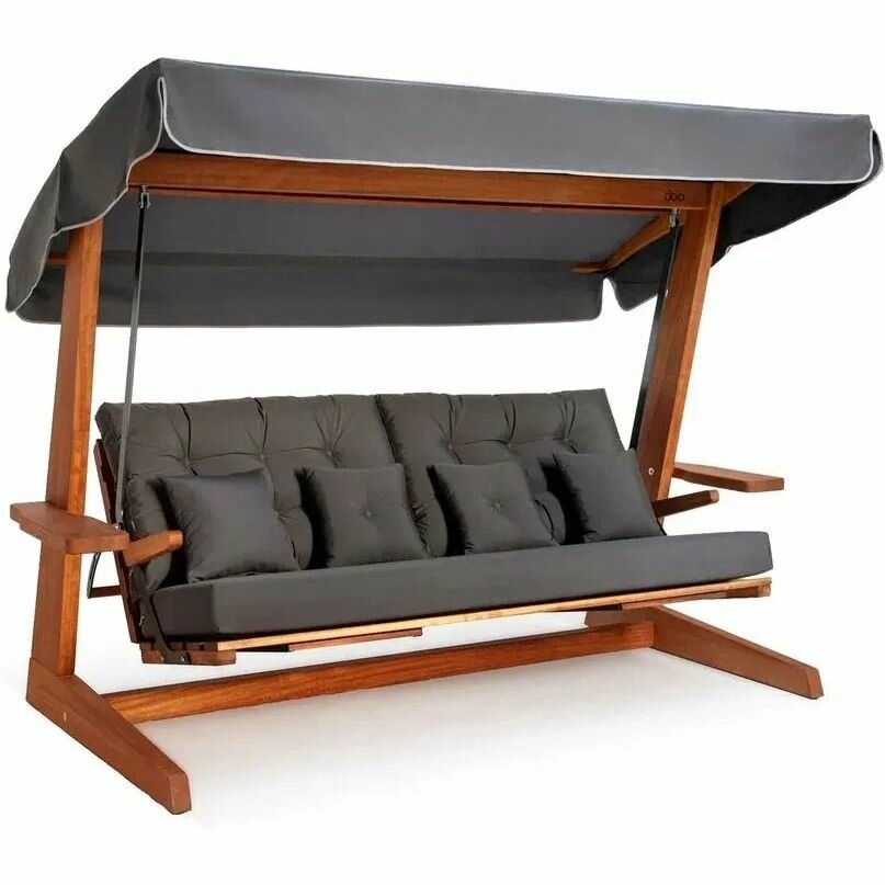Качели садовые взрослые Aida Luna 2600 антрацитовые 260х140х195 см