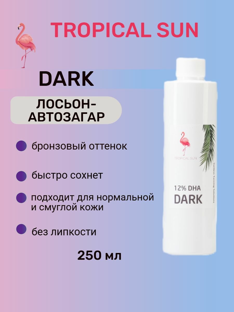 Tropical Sun / Лосьон для моментального загара Dark 12% 250 мл