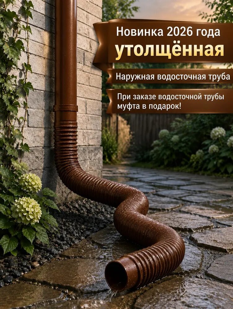Tруба водосточная, Пластиковая круговой дренажная удлинительная труба,80mm,100mm_подходит для дренажа или удлинения гибких трубопроводных систем