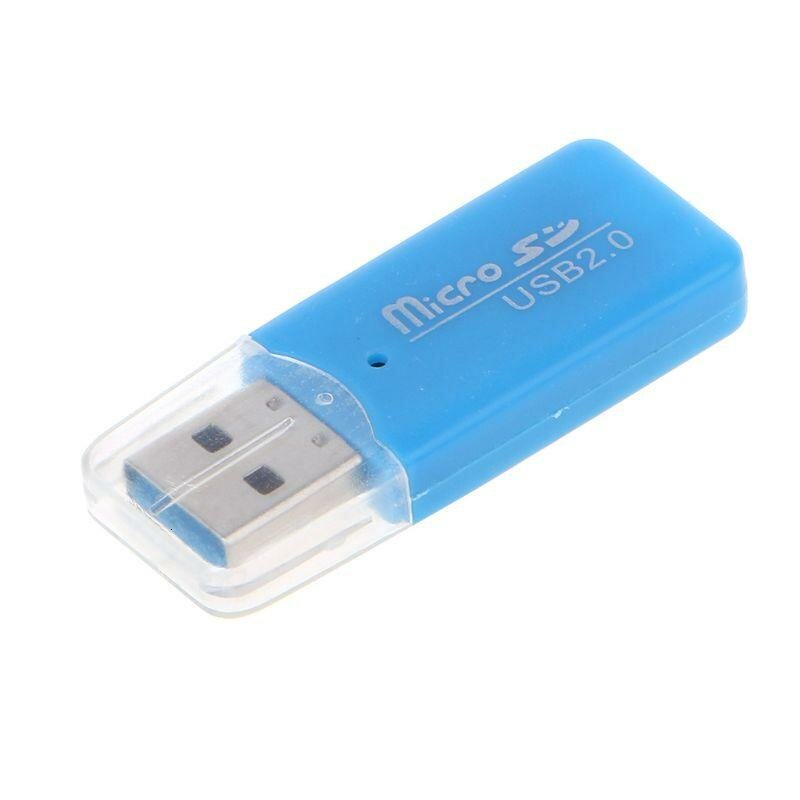 Адаптер для карт SD/TF с разъёмом micro-USB 2.0, Синий