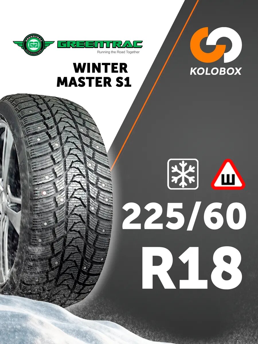 Шины зимние шипованные 225/60R18 100H WINTER MASTER S1