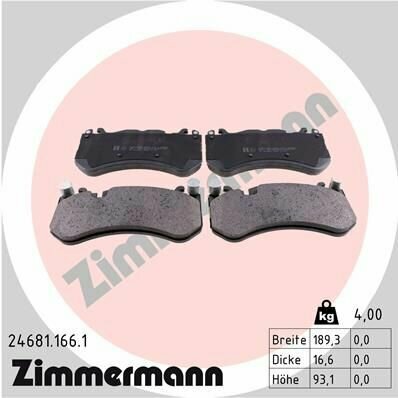 Колодки тормозные ZIMMERMANN 246811661
