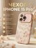 Чехол на Iphone 15 Pro , цвет бежево-розовый , с надписью "DIOP" .