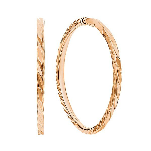 Серьги конго, красное золото, 585 проба
