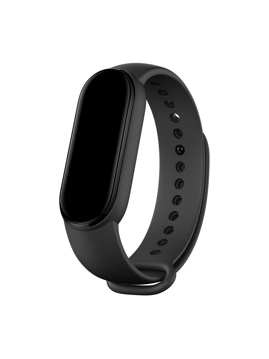 Ремешок силиконовый Mobileocean для Xiaomi Mi Band 3, 4, Сяоми Ми Бэнд 3, 4 черный