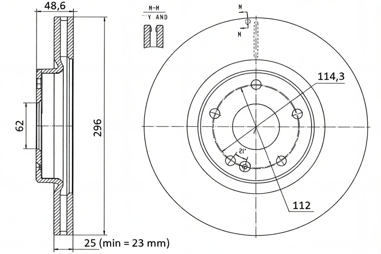 Диск тормозной перед GEELY Coolray 20- PBD1124 PATRON арт. PBD1124